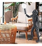 CHABEI Modern Resin Monkey Wall Lamp & Pendant Light - Hemp Rope ...