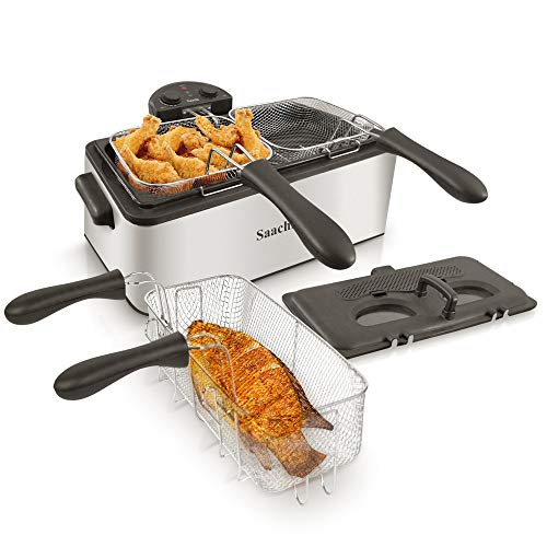 Saachi 6L Rectangular Deep Fat Fryer with Fish Frying Basket, NL-DF ...