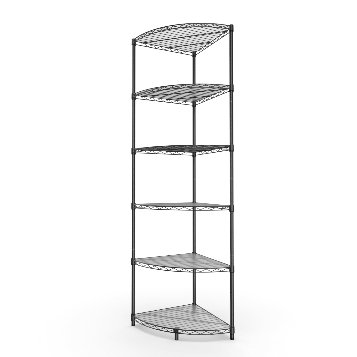 Amazon.com: NSF 6-Tier Metal Corner Shelf Wire Shelving Unit - 72" H x ...