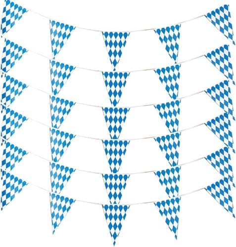Amazon.com : 197 Feet Oktoberfest Bavarian Flags, 6 Packs Oktoberfest ...