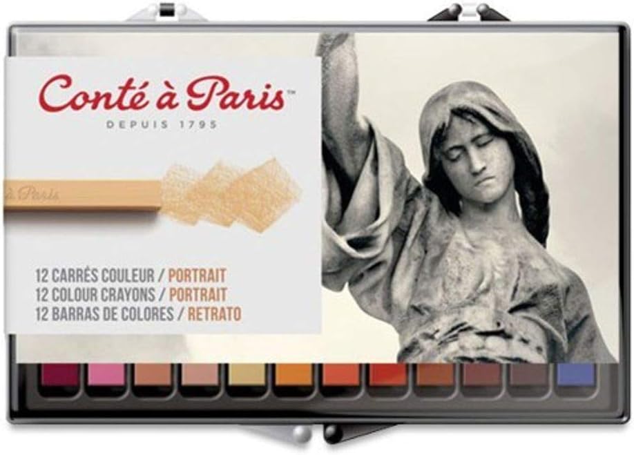 Amazon.com: Conté à Paris Sketching Crayons Set with 12 Assorted Colors