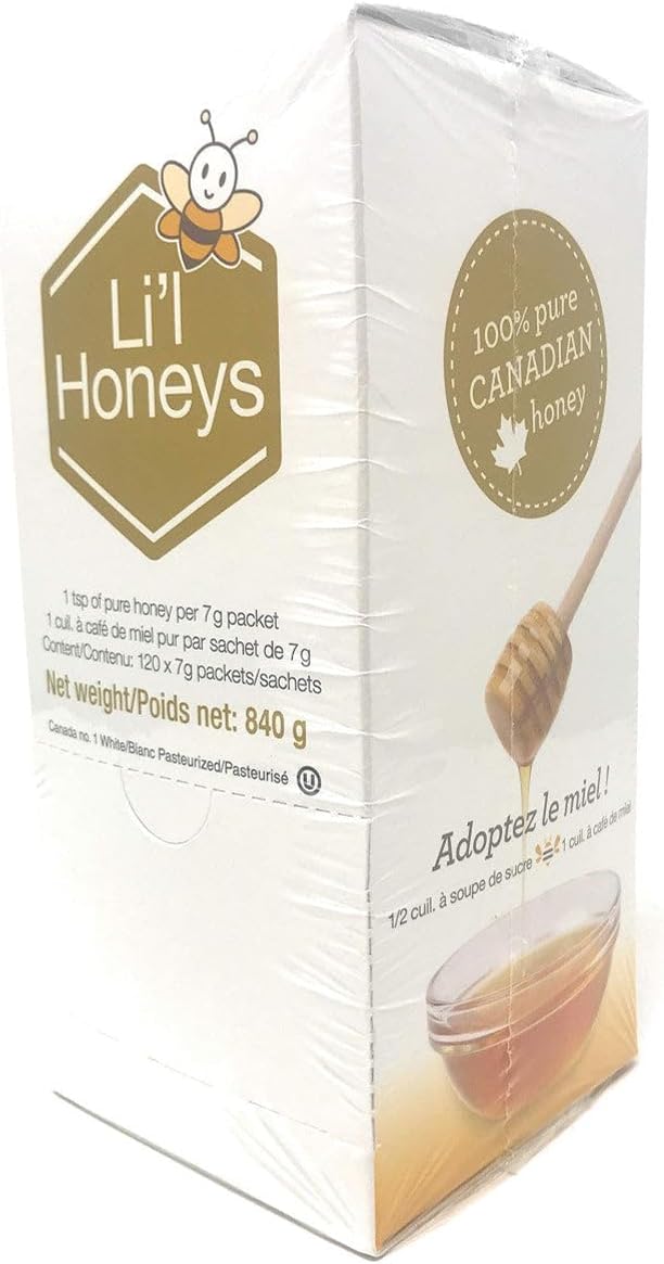 Beemaid Honey 120 Individual Canadian Honey Packets 840g
