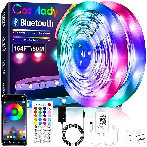 Bluetooth LED Strip Lights 30m, Cozylady 100ft LED RGB LED Light Strips ...