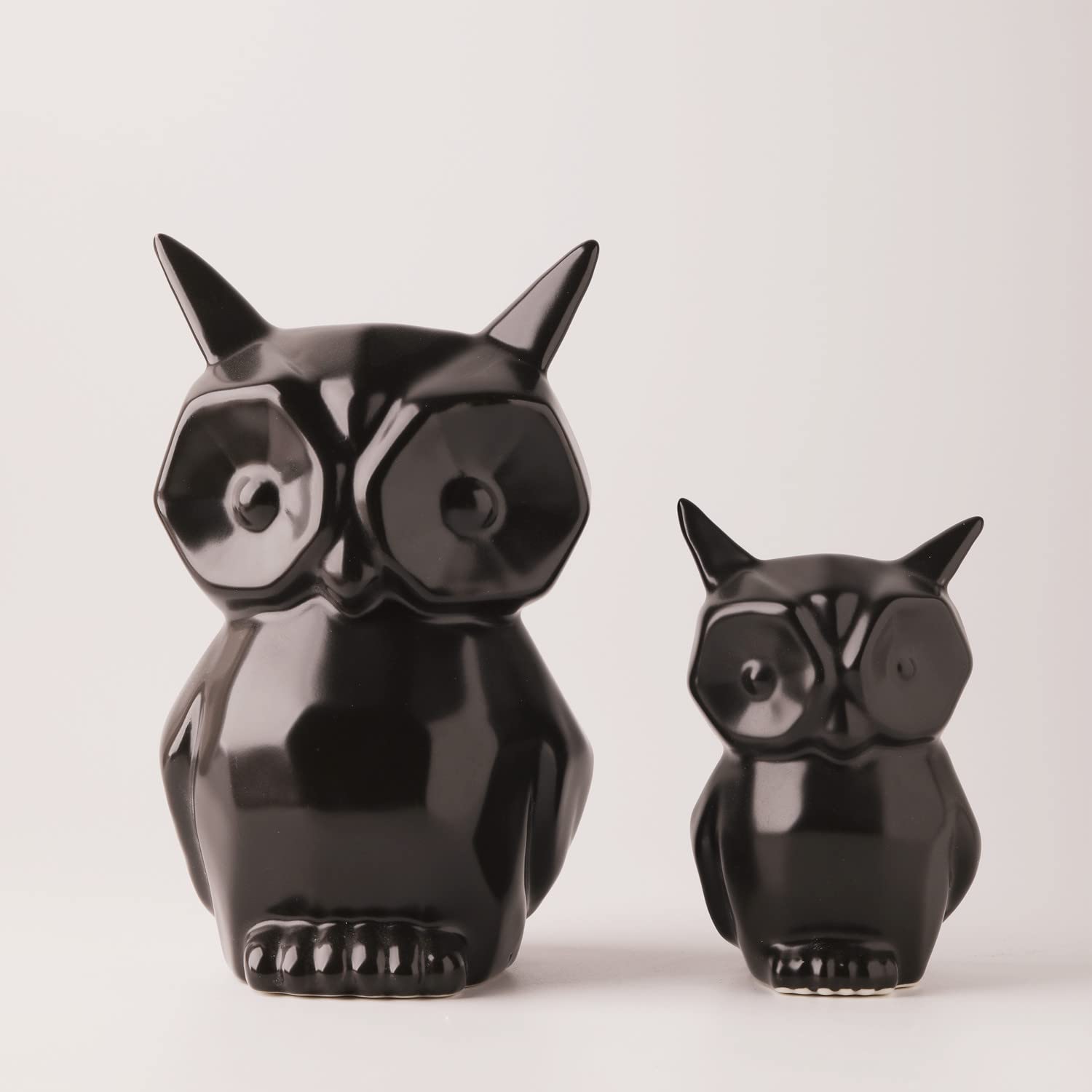 Amazon.com: GOODSTART Owl Statue for Home Decor Glazed Ceramic Owl ...