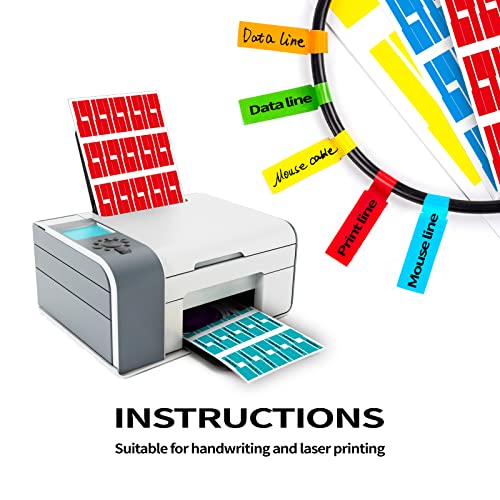 Snapklik.com : 270 PCS Cable Labels, 9 Colors Waterproof Cable Tags ...