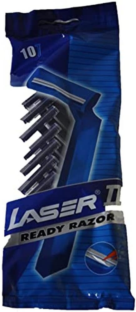 Laser Twin II Disposable Razor Ready razor pack of 10 Razors With ...