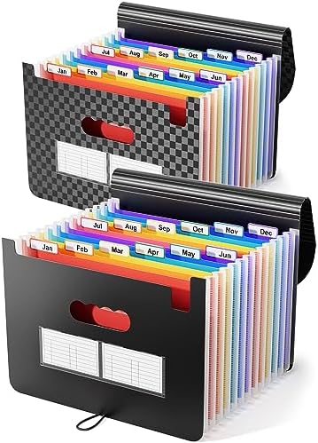 Amazon.com : ABC life 12 Pockets Accordion File Organizer Monthly Bill ...