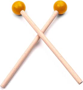 Amazon.com - MEELYHOMEZQA 2pcs Wooden Drum Mallet Stick Xylophone Drumstick Round Head Drum ...