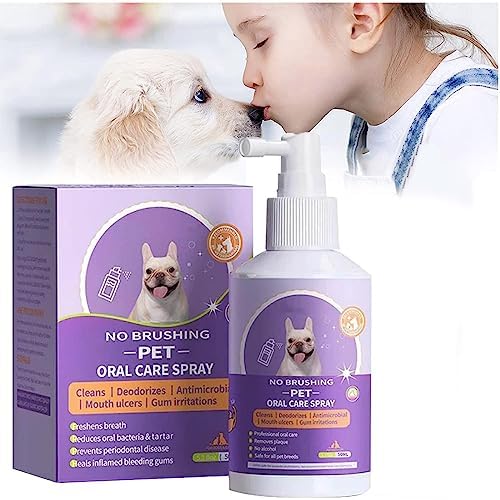 Amazon.com : Pet Oral Care Spray, Pet Clean Teeth Cleaning Spray for ...