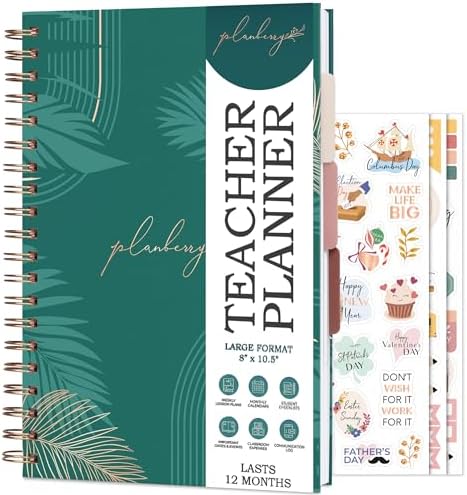 Amazon.com : PLANBERRY Teacher Planner – Undated School Year Plan Book ...