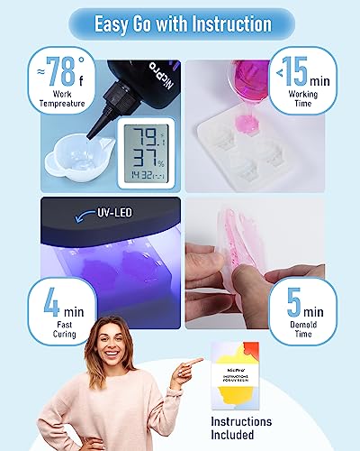 Snapklik.com : UV Resin 500g, 2 PCS Crystal Clear UV Epoxy Resin Kit ...