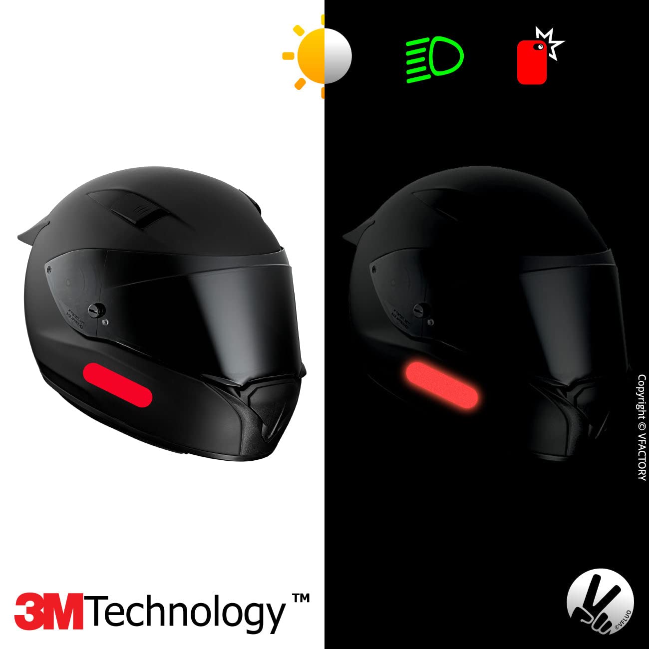 Reflective Motorcycle Helmet Stickers Reflective Motorcycle Helmet