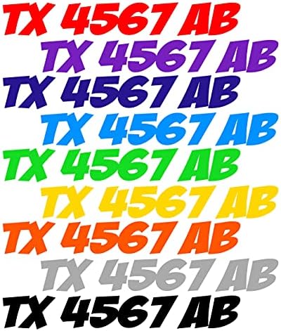 Amazon.com: Custom Boat or PWC Registration Hull ID Decal Sticker Set ...