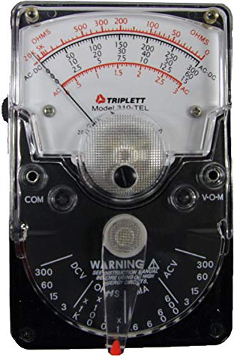 Buy Triplett Model 310-TEL Hand-Sized Analog Multimeter for Telco - AC ...