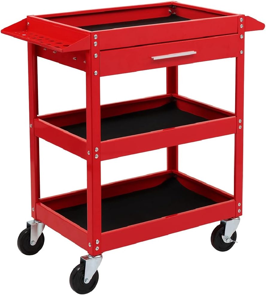 Amazon.com: TUFFIOM 3 Tier Rolling Tool Cart, 330 LBS Capacity ...