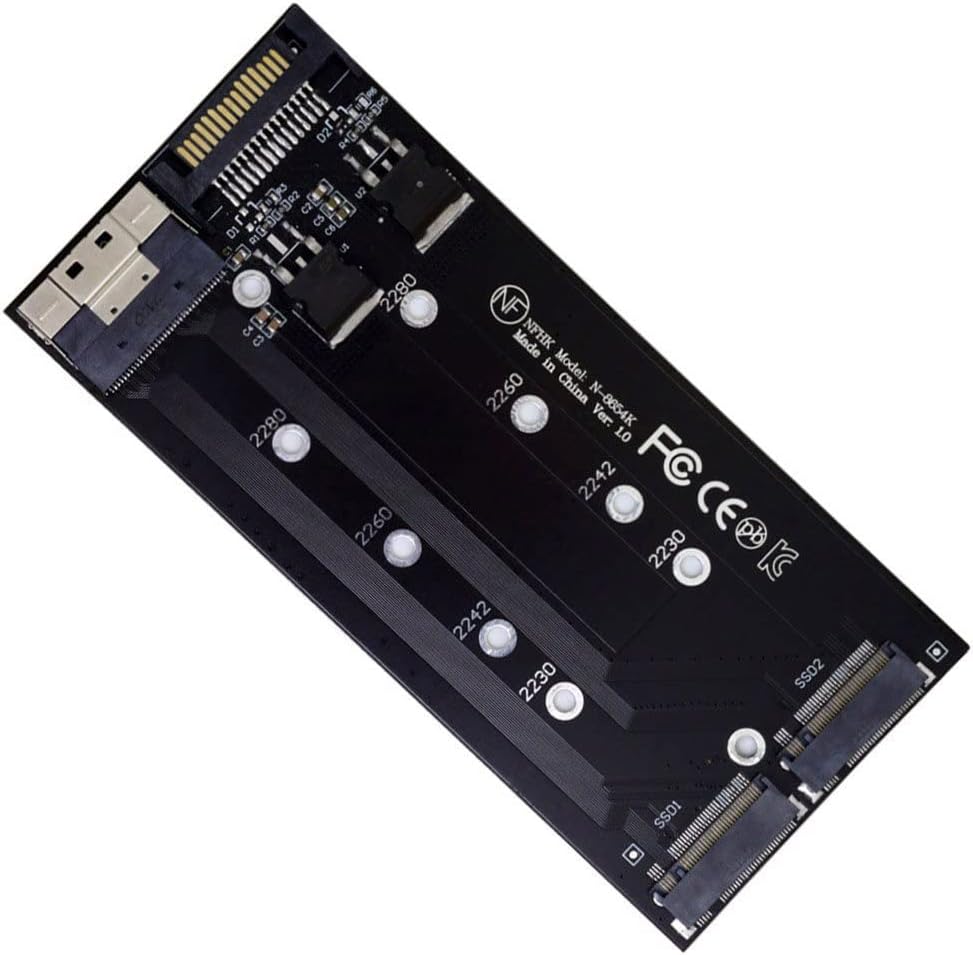 Amazon.com: CY M.2 NVME to PCIe Adapter,Dual 2X 4X NVME M.2 AHCI to ...