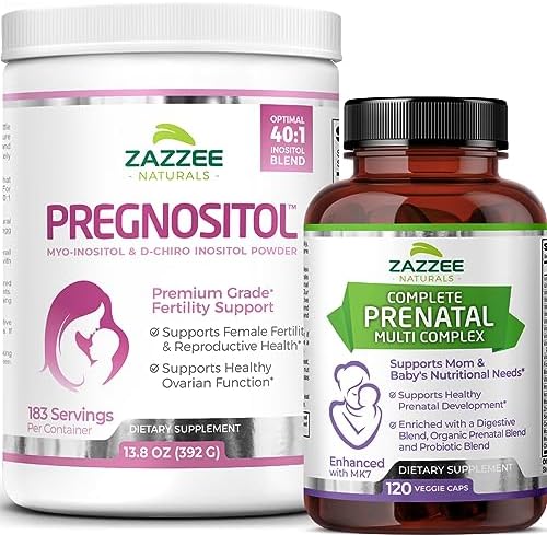 Amazon.com: Zazzee PREGNOSITOL Powder and Extra Strength Prenatal Multi ...