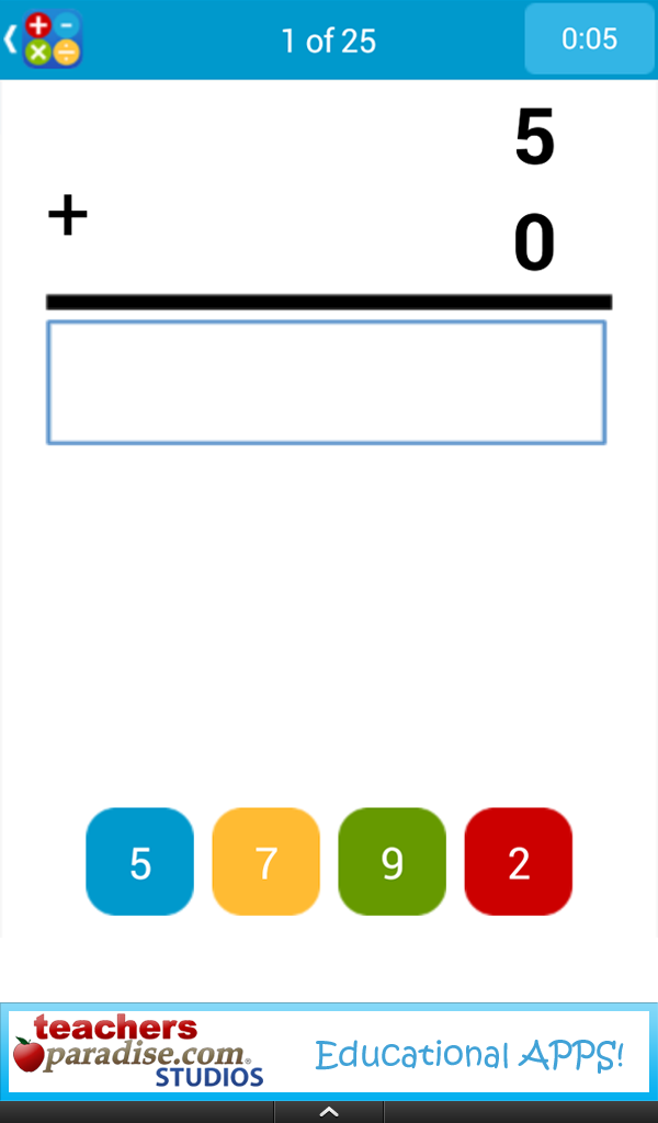 Math Practice Flash Cards - App on the Amazon Appstore