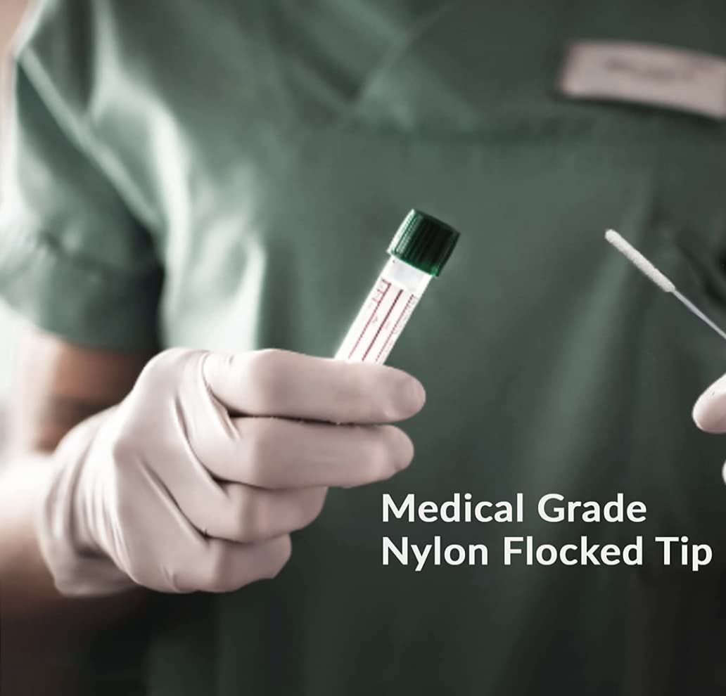 Snapklik.com : Sterile Nasopharyngeal Swabs - Pack Of 100 Flocked Nasal ...