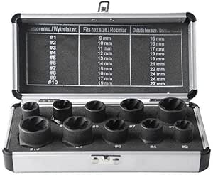 LSDZHK Lot de 10 extracteurs d'écrous à choc pour enlever les boulons ...