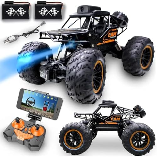 JOYJUMP Rechargeable Remote Control Plastic Big RC 4K Camera Car ...