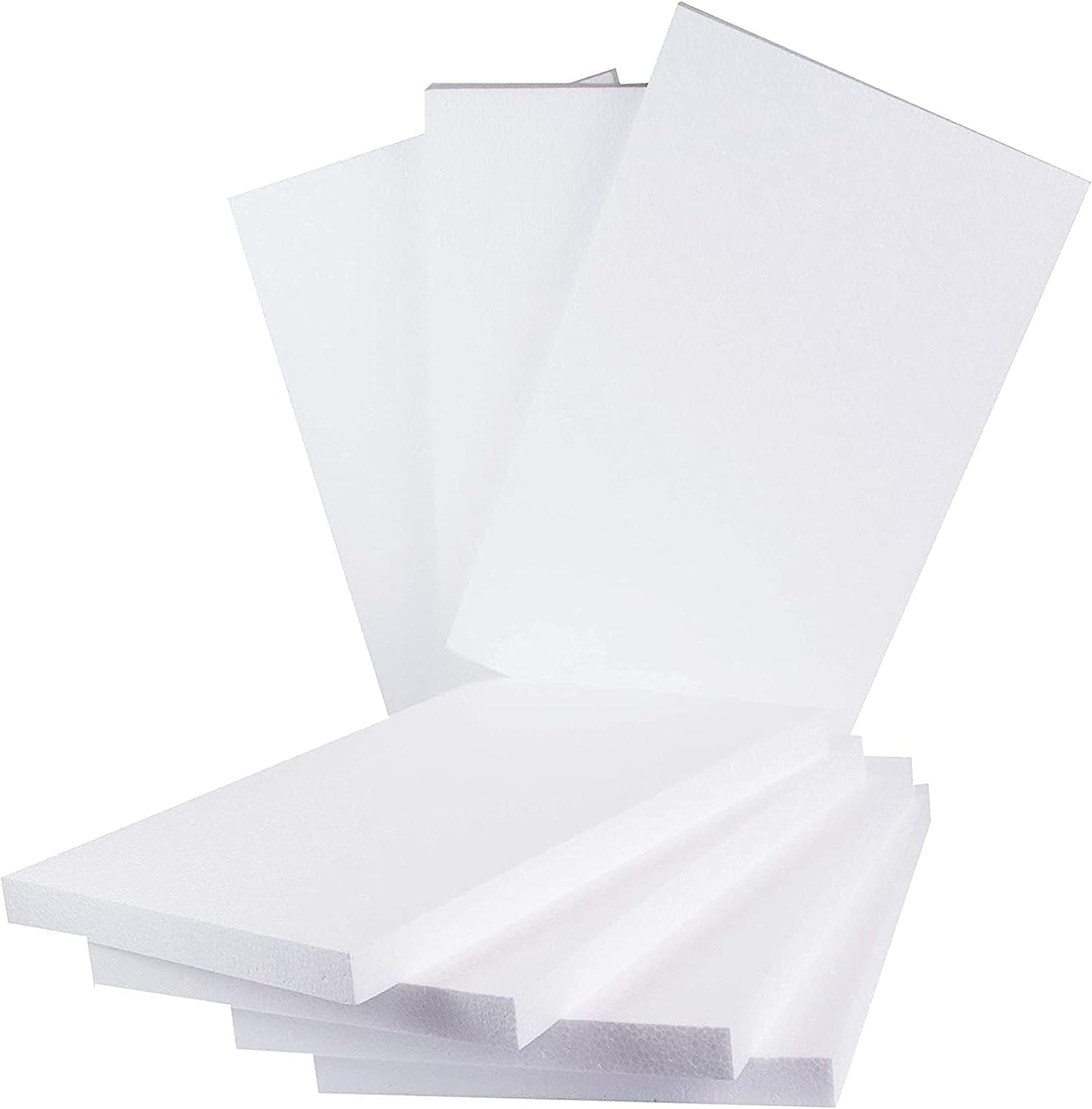 5 x White Rigid Polystyrene Foam Sheets Boards Slabs - Size 600mm Long ...
