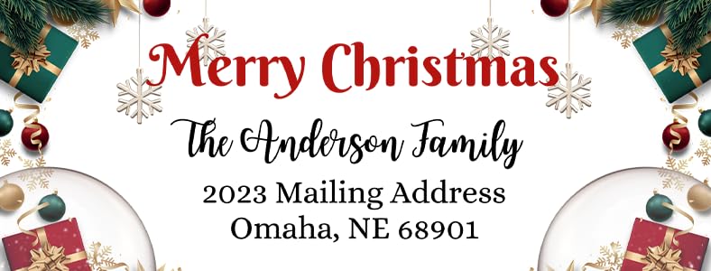 Amazon.com: Sunshine Stickers Custom Christmas Return Address Labels ...