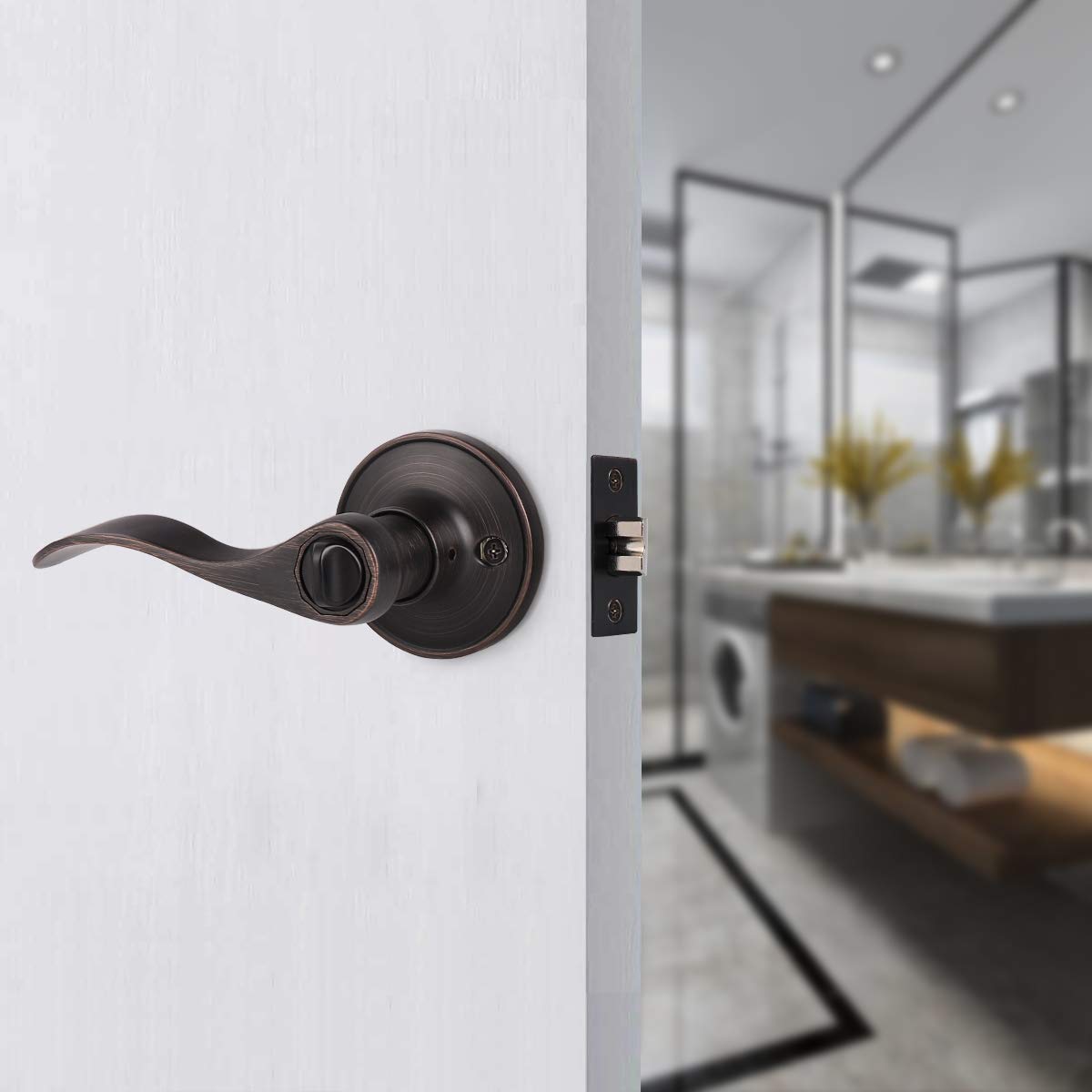 Gobrico 10 Pack Oil Rubbed Bronze Privacy Interior Door Locks, Drop ...
