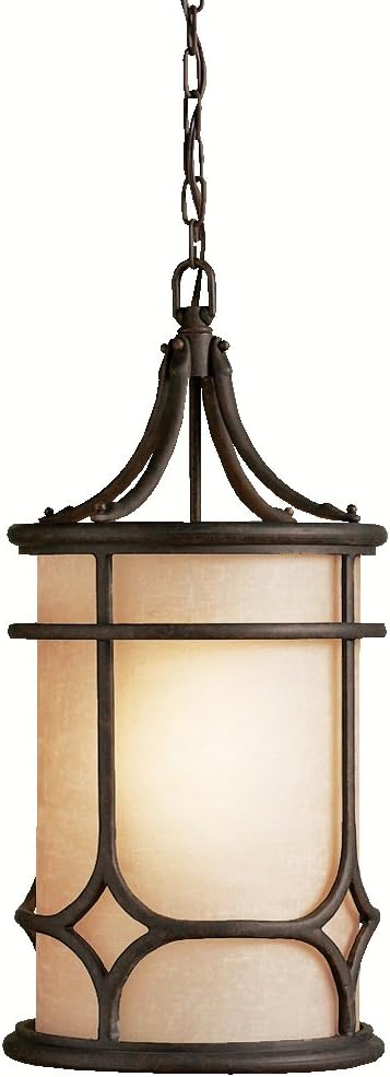Kichler Lighting 3226AGZ Chicago Light Pendant, Aged Bronze with ...