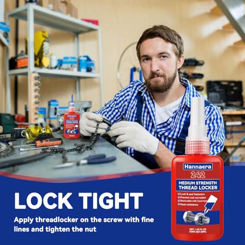 Snapklik.com : Thread Lock Blue 242, Threadlocker Medium Strength, Lock ...