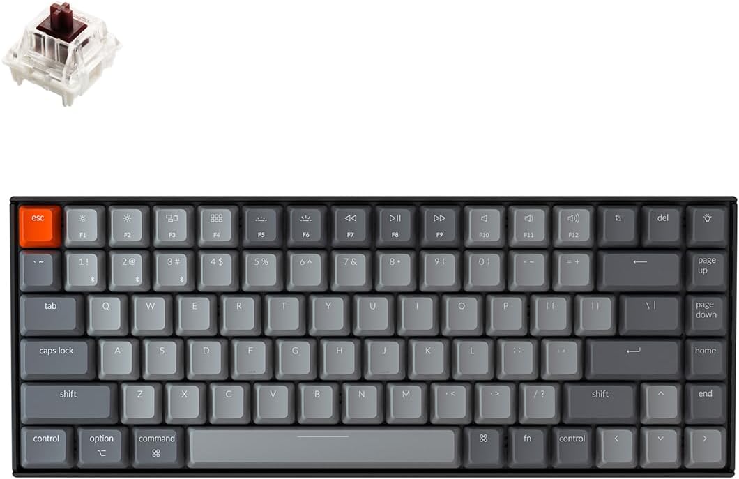 Amazon.com: Keychron K2 Wireless Mechanical Gaming Keyboard, 84 Keys 75 ...