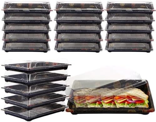 Sunrise Packaging 5 x Reusable Sandwich Trays with Lids | Recyclable ...