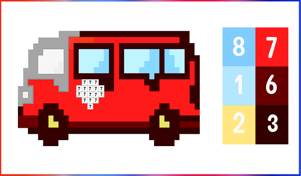 Cars Pixel Art Coloring Book for Kids : Color by Number - Coloring ...