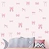 12 Sheets Trendy Pink Bow Wall Stickers Light Pink Bow Knot Wall Decals ...