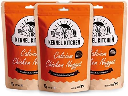 Buy Kennel Kitchen Calcium Chicken Nugget Treats for Dogs, 70g (Pack of ...