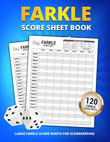 Amazon.com: Farkle Score Sheet Book: 120 Large Score Sheets For ...