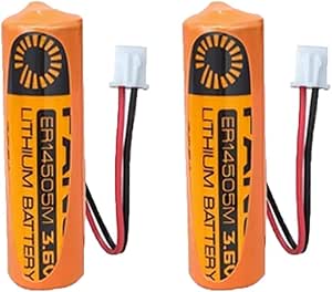 Amazon.com: RUNAAJA (2-Pack) ER14505M 3.6V 2200mAh Li-SOCL₂ Non-Rechargeable Lithium Battery for ...