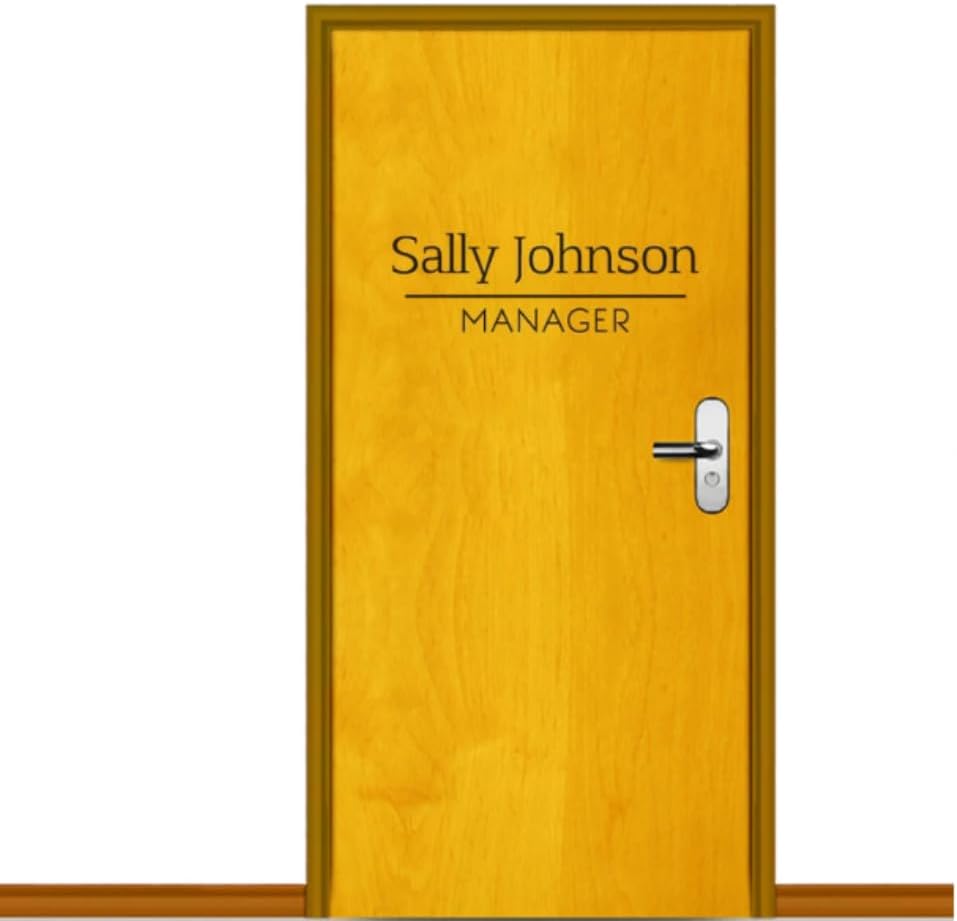 Amazon.com: Name and Professional Title Wall or Door Decal - Single ...