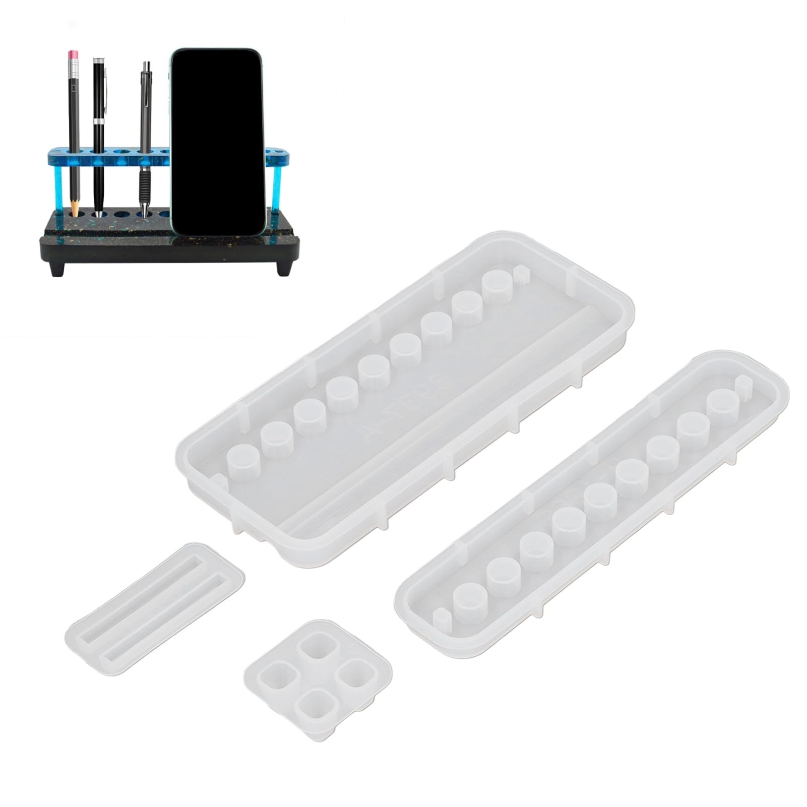 Amazon.com: Resin Phone Stand Molds, Pen Holder Molds for Resin Casting ...