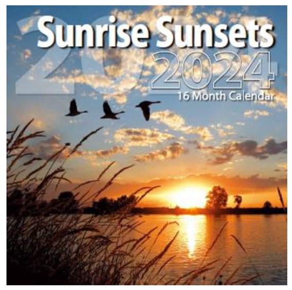 Amazon.com: 2024 Sunrise and Sunsets Full Size Wall Calendar for ...