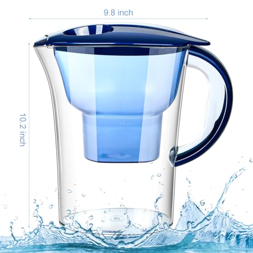 Water Filter Purifier Jug (2.5L) with 1 Standard Water Filter Cartridge ...