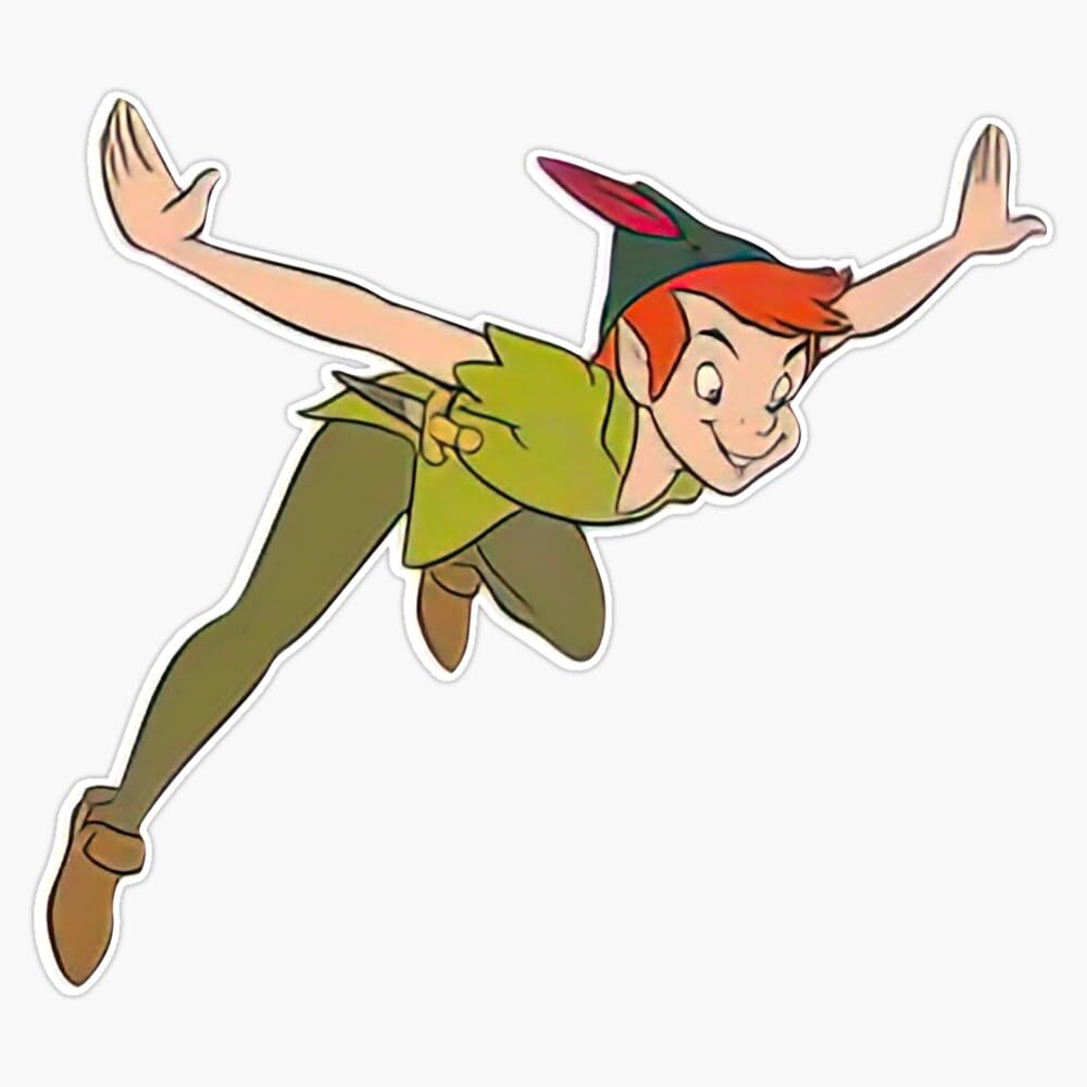 Amazon.com - Peter Pan I Love Peter Pan Sticker Bumper Sticker Vinyl ...