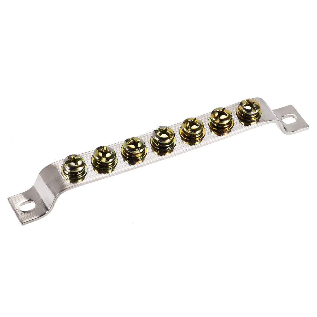 uxcell Terminal Block Connector Bar 7 Positions Single Row Ground Wire ...