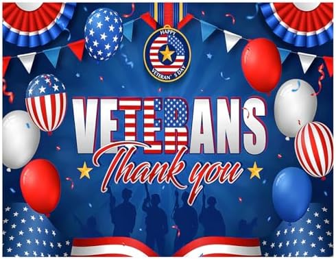 Amazon.com : YYNXSY Veterans Day Decoration Background, Thank You ...