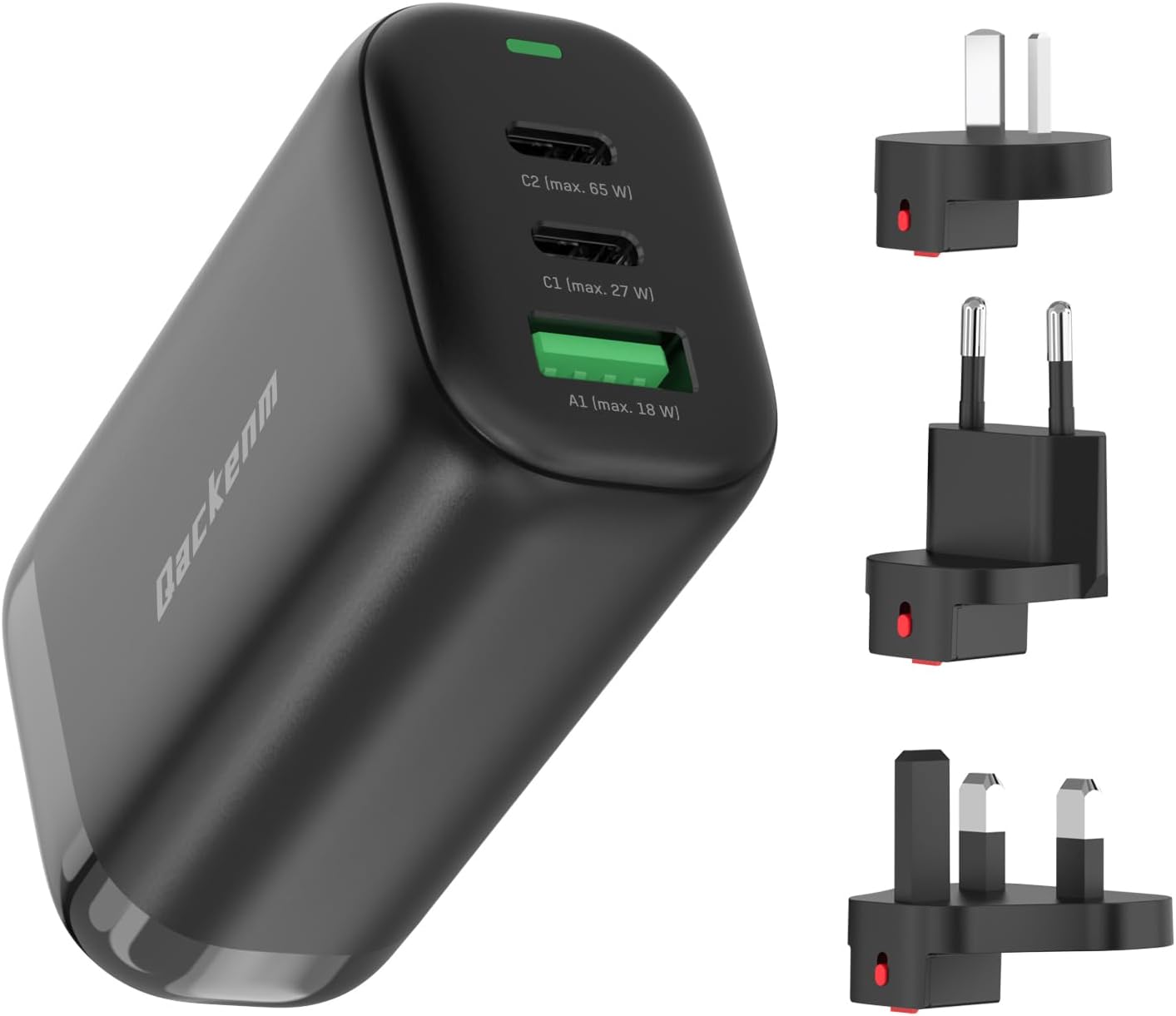 Amazon.com: 130W USB C Charger Block,GaN 3-Port Compact Wall Charger,Foldable Fast Charging ...