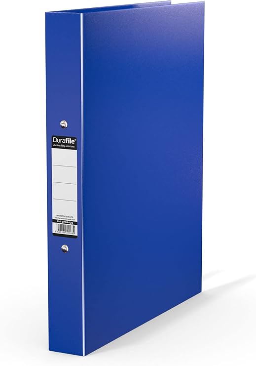 Durafile Ring Binder A4 File, Dark Blue, Single File Folder Organiser ...