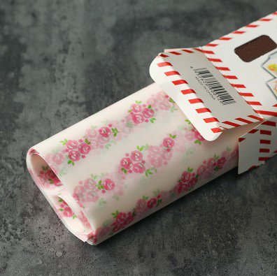 2017 New 50pcs Wax Paper Waterproof Heart-Shaped Rose Food Wrapping ...
