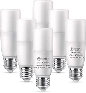 Amazon | LED電球 E26 ミニクリプトン 昼白色 T形 60W形相当 5.5W パルックボール(D25形) 650ルーメン 全配光タイプ EFD25・EFD15代替推奨 断熱材施工 ...