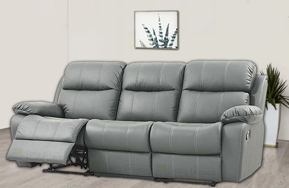 Lofty Dreams Recliners Sofa 3 Seater Electric - Contemporary Design, Plush Support, Durable ...
