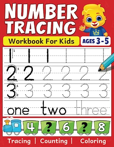 Snapklik.com : Number Tracing Workbook: Color, Count & Trace Numbers ...